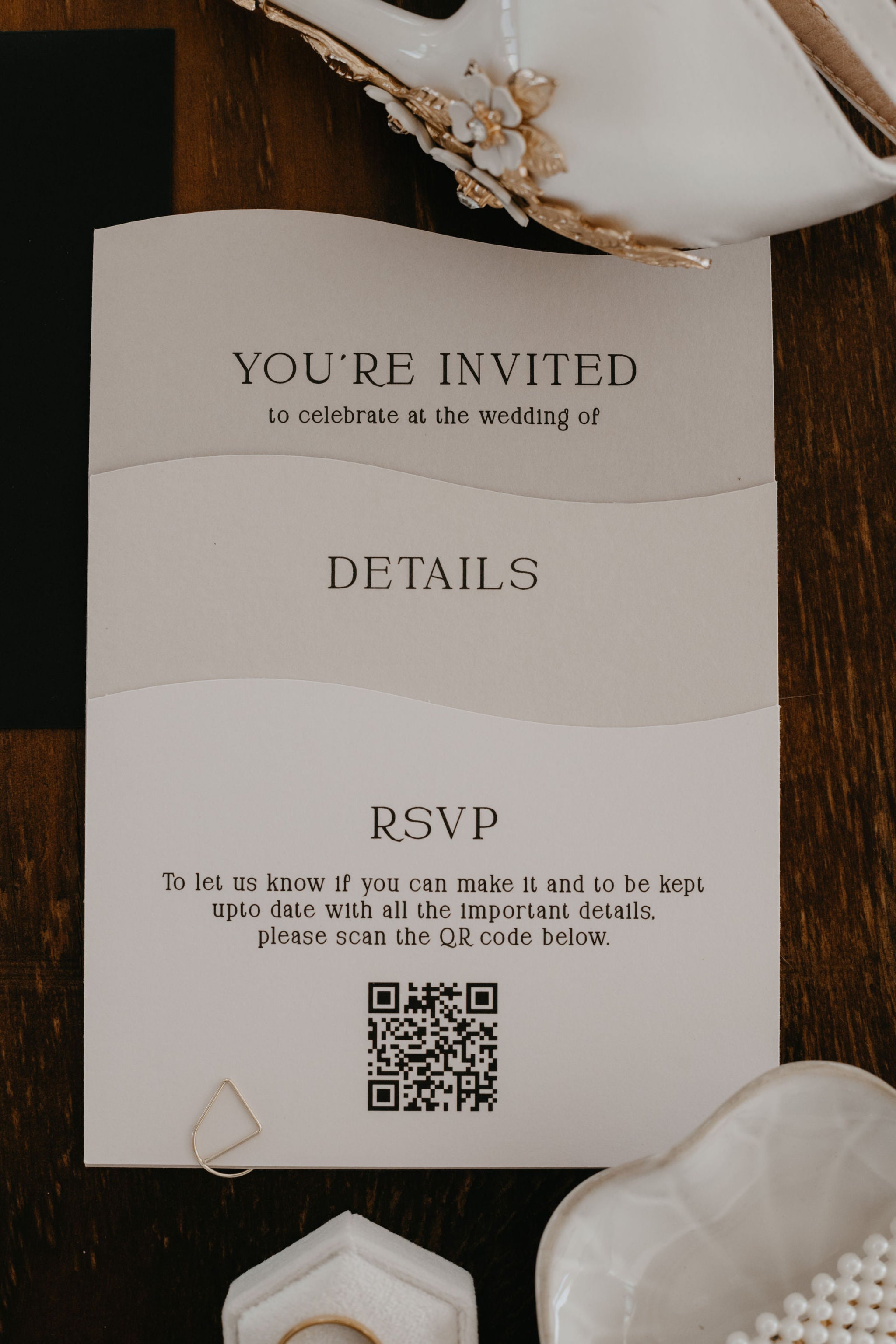 Affordable Printed Wave shape Wedding Invitations - Gold Coast Shipping ...