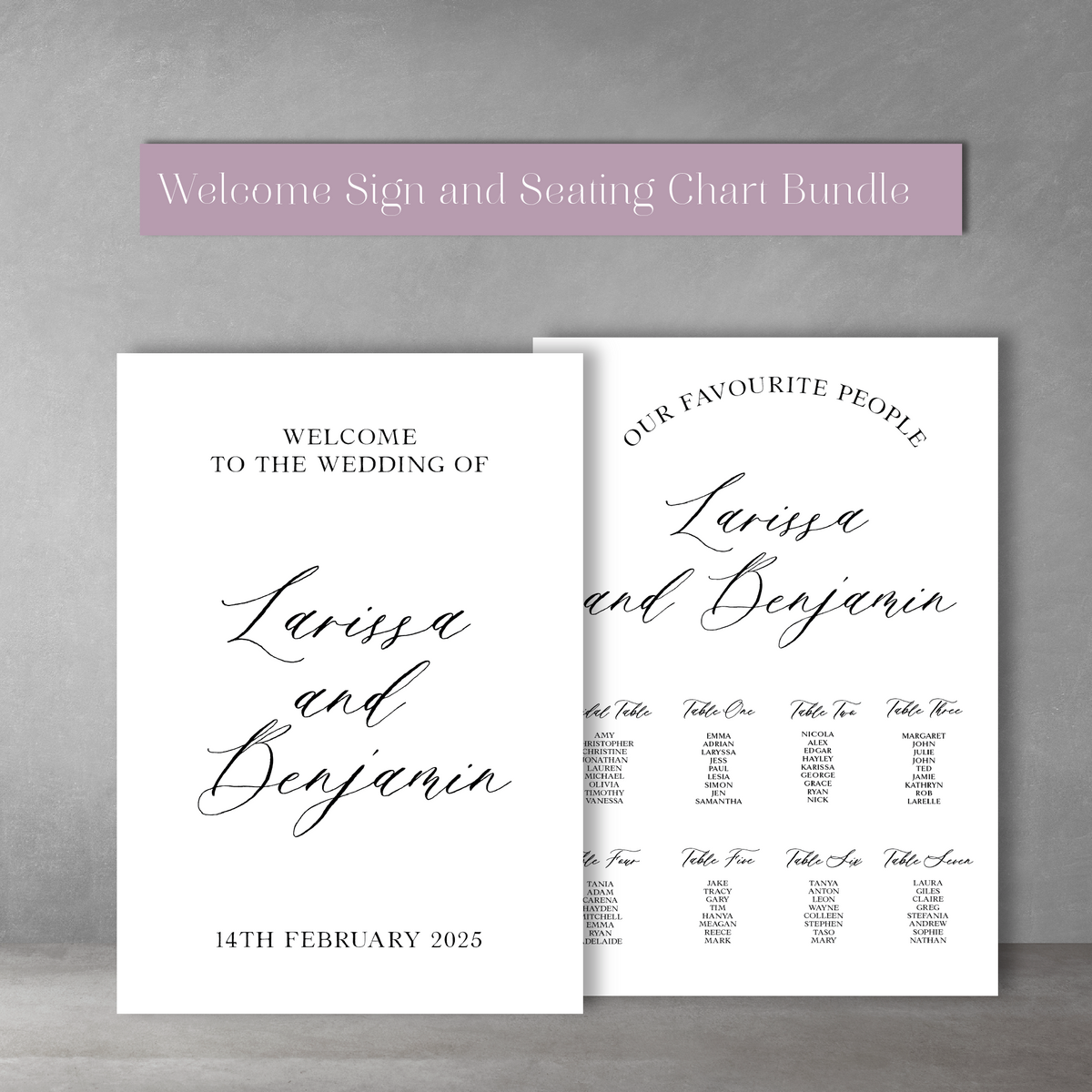 Wedding Welcome Sign | Seating Chart | Printed Wedding Signs Australia ...