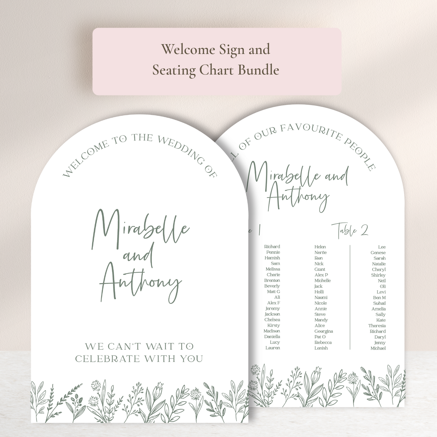 Wedding Welcome Sign | Seating Chart | Printed Wedding Signs Australia ...